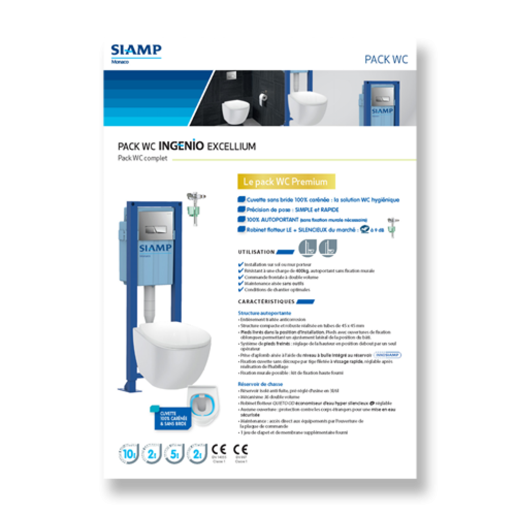 Pack WC suspendu Ingenio Essentiel SIAMP - fiche produit