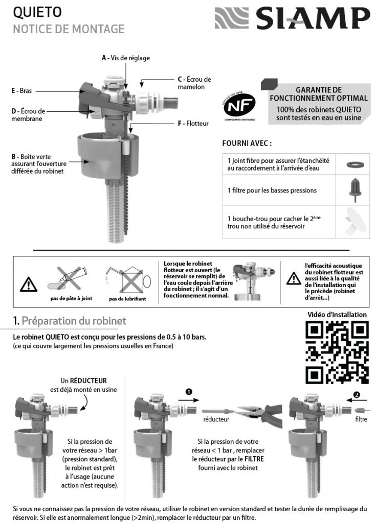 Maintenance Optima S + Quieto - Siamp